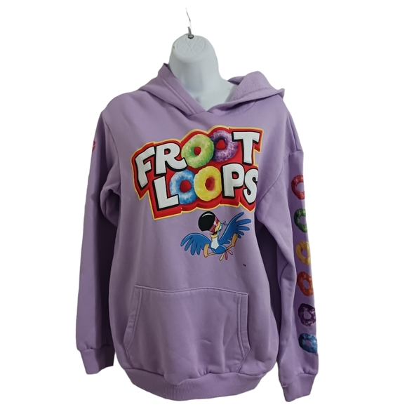 Kellogg’s | Tops | Hoodie Kelloggs Froot Loops Toucan Sam Small Pink ...